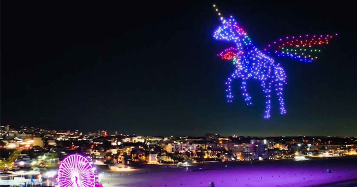 Hot New Drones Use: Live Advertising with Drone Light Shows