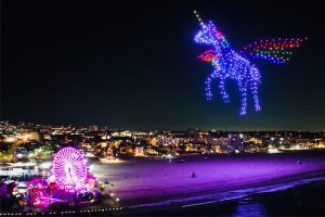 Hot New Drones Use: Live Advertising with Drone Light Shows