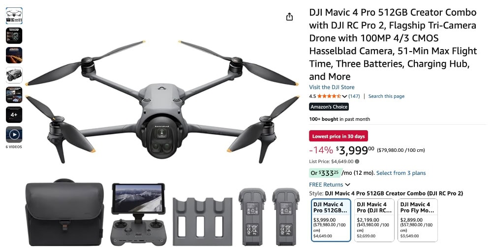 DJI Drones Are Back in Stock—Including the Mavic 4 Pro and the Mini 5 Pro
